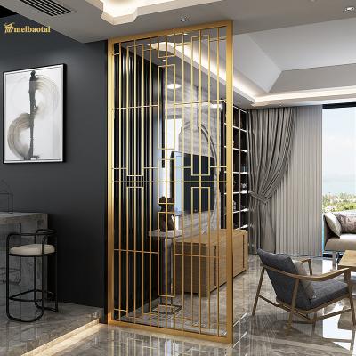 China Sheet Metal Stainless Steel Room Divider For Hotel Project for sale