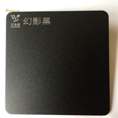 China Sandblasted Black Decorative Stainless Steel Sheet 0.55mm Flat Shape for sale