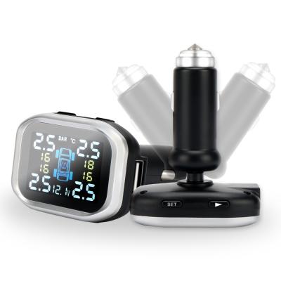 China Wireless Display Solar Powered High Quality CE Certified TPMS Tire Pressure Monitor Detector Universal Fitment 12V Car Sensor for sale