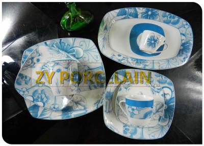 China Eco - Friendly Square Dinnerware Sets Elegant Decal Design Food Standard Material for sale