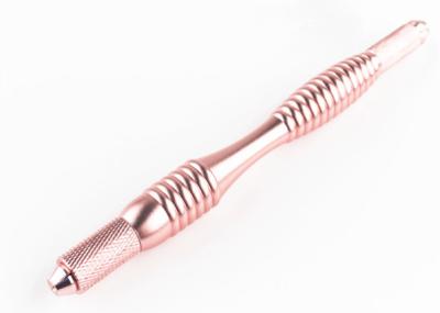 China Double Head Disposable Microblading Pen , Rose Gold Eyebrow Embroidery Pen for sale