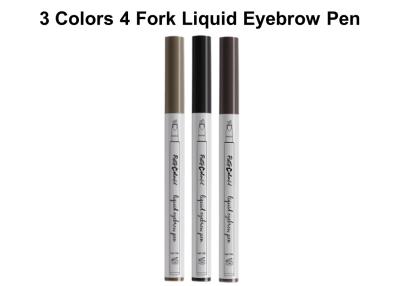 China 4 Fork Liquid Smudge Proof Brow Pencil , Light Natural Eyebrow Pencil for sale