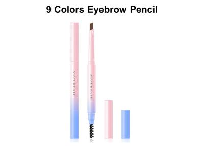 China 9 Colors Smudge Proof Eye Pencil , Lasting Fine Line Eyebrow Pencil for sale