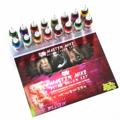 China Vegan Eternal Tattoo Ink Pigment Set Airbrush Color Body Art Longer Lasting for sale