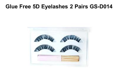 China Lightweight 2 Pairs 3D Mink Eyelashes / Natural Beauty False Eyelashes for sale