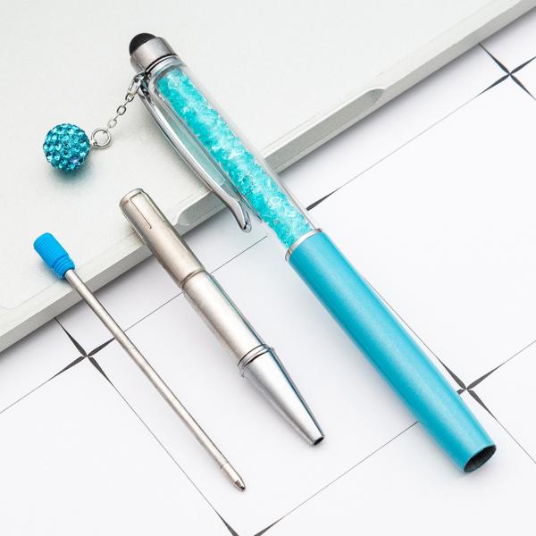 Quality Cute Crystal Pen Diamond Ballpoint Pens Stationery Ballpen 2 In 1 Crystal Stylus for sale