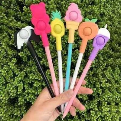 Cina 2021 Popping Silicone Rainbow Pen Push Bubble Fidget Toys con inchiostro sensibile al calore in vendita