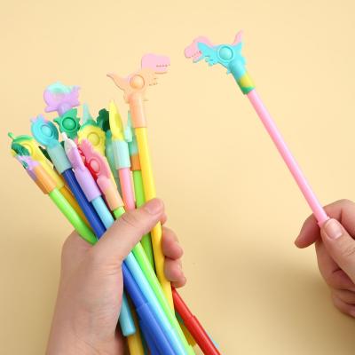 Cina 2021 Popping Silicone Rainbow Pen Push Bubble Fidget Toys con inchiostro sensibile al calore in vendita