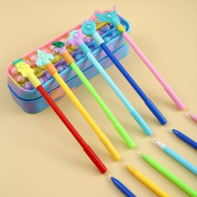 Cina 2021 Popping Silicone Rainbow Pen Push Bubble Fidget Toys con inchiostro sensibile al calore in vendita