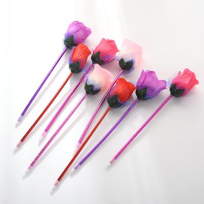 Cina Inchiostro Blu Color Custom Plastic Rose Flower Penna a sfera per scrivere in ufficio e scuola in vendita