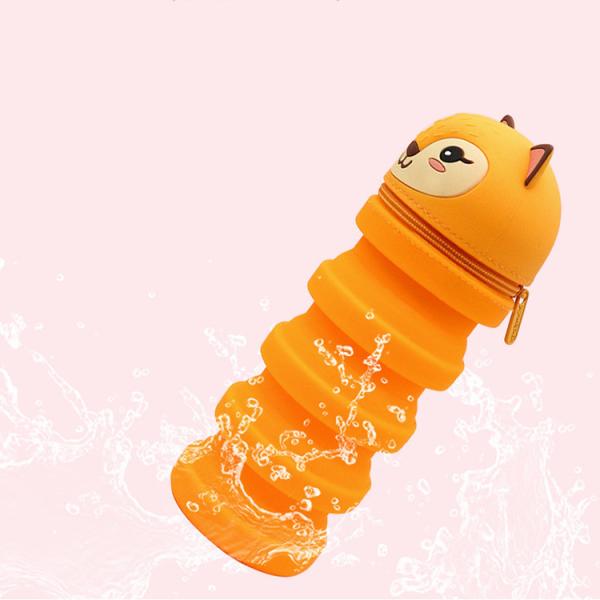 Quality Silicone Animal Design Capacity Washable Pencil Case Stationery Set for Kids in for sale