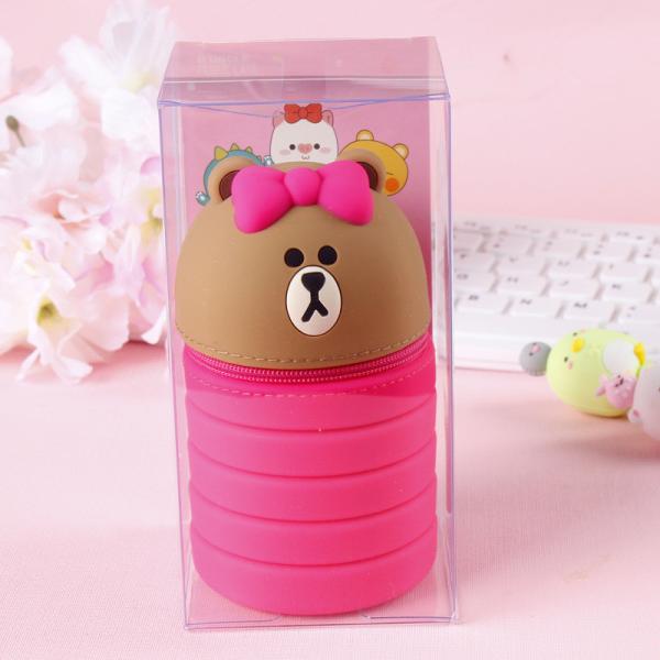 Quality Silicone Animal Design Capacity Washable Pencil Case Stationery Set for Kids in for sale