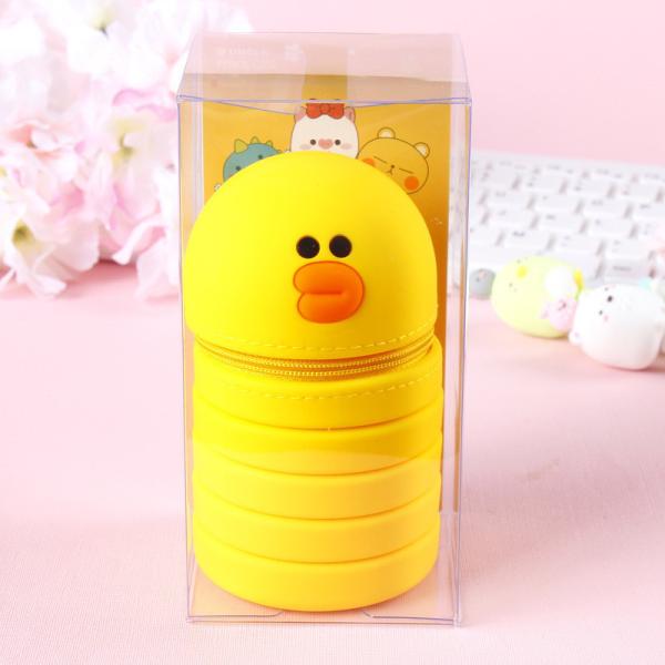 Quality Silicone Animal Design Capacity Washable Pencil Case Stationery Set for Kids in for sale