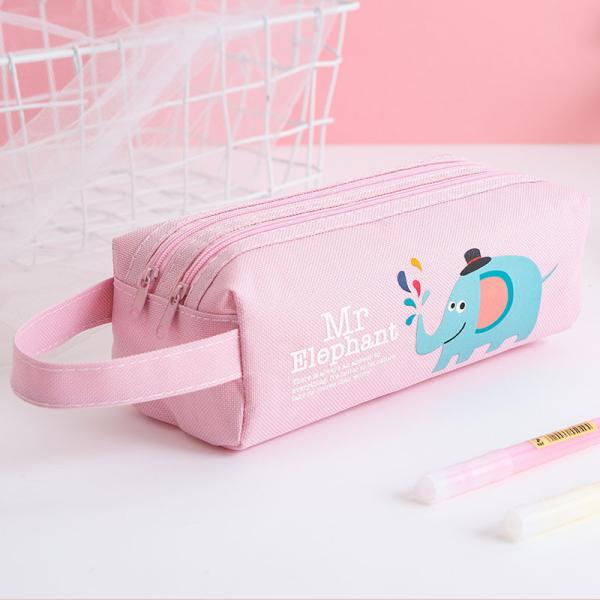 Quality Canvas Geometric Pencil Bag Case for School Supplies Custom Print Cute Pencil for sale