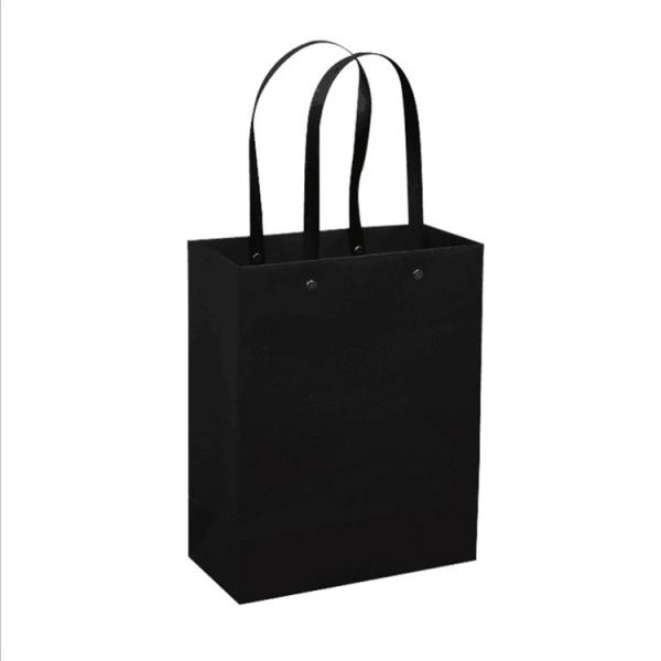 Quality Customized Logo Black Luxury Shopping Gift Paper Bag With Handle with Flexo for sale