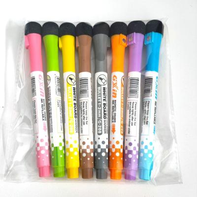 Cina Ufficio e scuola essenziali 8 colori set marchi di cancellazione a secco con lavagna magnetica in vendita