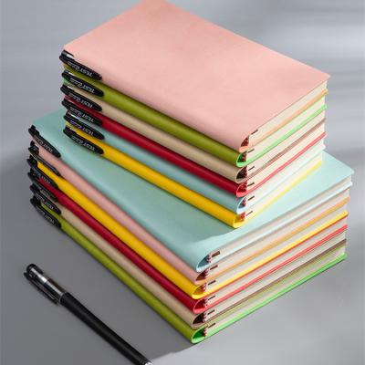 Cina Logo cartaceo personalizzato, stampato, riassunto, morbido, nero, PU Planner, notebook in pelle A5 in vendita