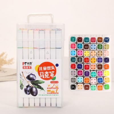 Cina Studente di pittura Acquerello Art Marker Pen con logo personalizzato e scrittura su due lati in vendita
