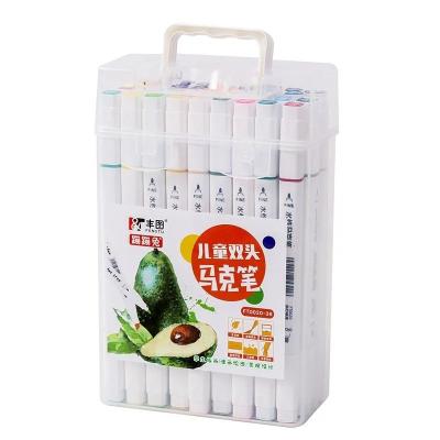 Cina Studente di pittura Acquerello Art Marker Pen con logo personalizzato e scrittura su due lati in vendita