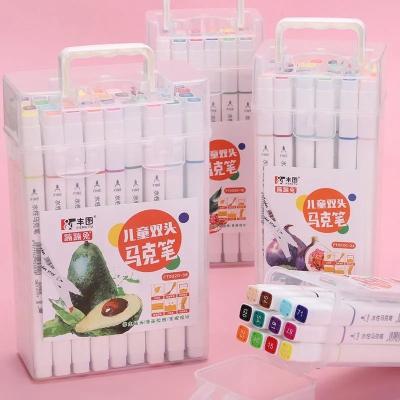 Cina Studente di pittura Acquerello Art Marker Pen con logo personalizzato e scrittura su due lati in vendita