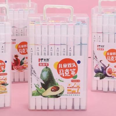 Cina Studente di pittura Acquerello Art Marker Pen con logo personalizzato e scrittura su due lati in vendita