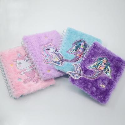 Cina Nessun adesivo Scuola giornale degli studenti fissi con cute copertina di peluche e logo stampato su misura in vendita