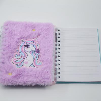 Cina Nessun adesivo Scuola giornale degli studenti fissi con cute copertina di peluche e logo stampato su misura in vendita
