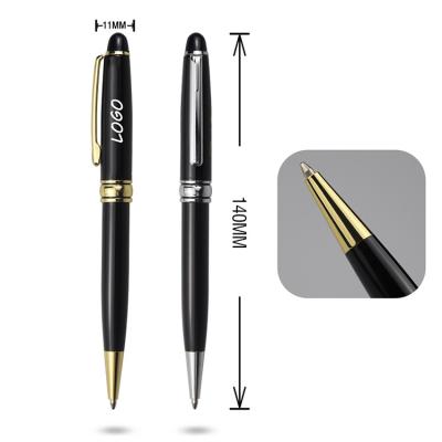 Cina Personal Black and Gold Roller Gel Pen con Custom Laser Logo Writing Lunghezza 240M in vendita