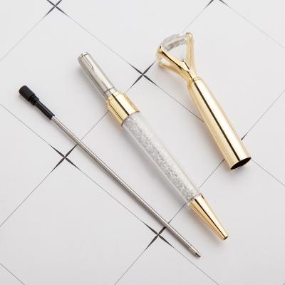 Cina 2.5g Inchiostro Colore Rosso Big Top Diamante Pen Multi Colore Diamante Cristallo Penna a sfera per regalo di nozze in vendita