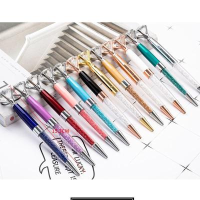 Cina 2.5g Inchiostro Colore Rosso Big Top Diamante Pen Multi Colore Diamante Cristallo Penna a sfera per regalo di nozze in vendita