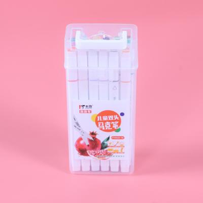 Cina Set di marcatori d'arte multicolori 12 18 24 36 48 colori Highlighter Pen Marker Double tips in vendita