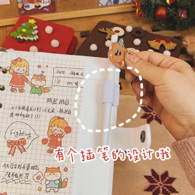 Cina 2022 Felt A6 Cartone animato Albero di Natale Cervo Quaderno Pagine Griglia Giornale Corsiano Diario Libro in vendita