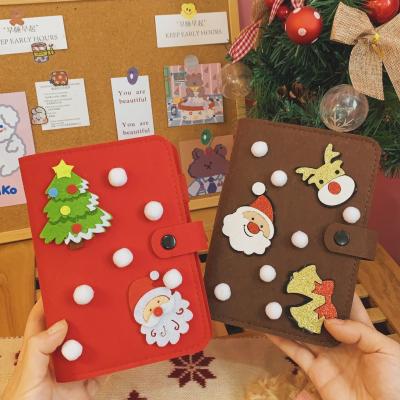 Cina 2022 Felt A6 Cartone animato Albero di Natale Cervo Quaderno Pagine Griglia Giornale Corsiano Diario Libro in vendita