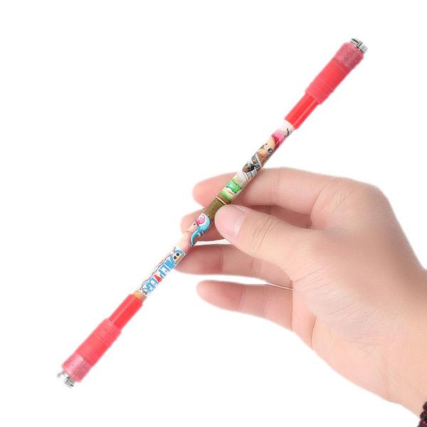 Quality Novelty Led Light Spinner Pen Fingertip Illumination Decompression Gyro Business Ballpoint Pen for sale
