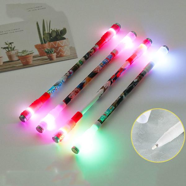 Quality Novelty Led Light Spinner Pen Fingertip Illumination Decompression Gyro Business for sale