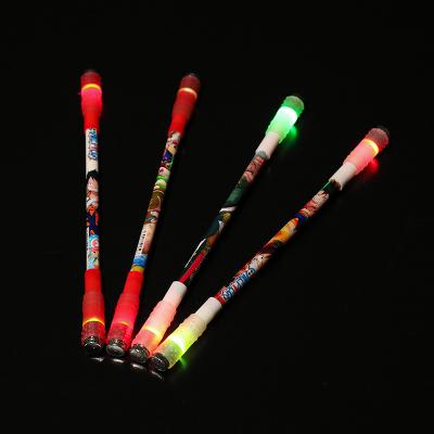 China Nieuwheid Led Light Spinner Pen Fingertip Illumination Decompression Gyro Business Ballpoint Pen Te koop