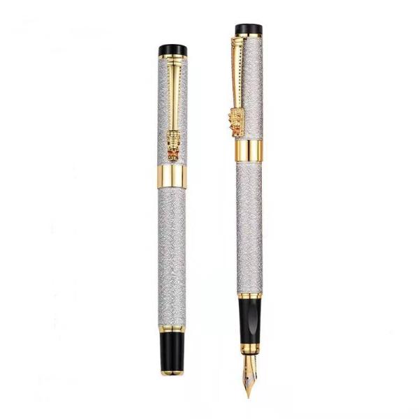 Quality 2022 Business Gift Metal Frosted Pole Pen 0.5 Iridium Ink Bag Pen for Writing for sale