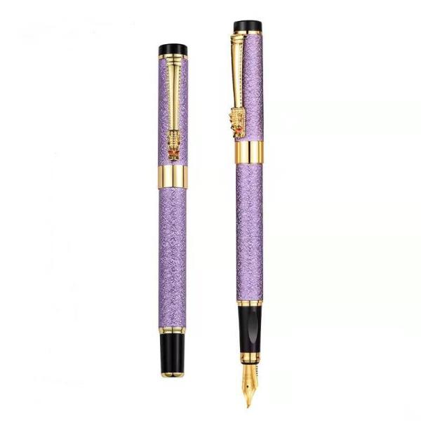 Quality 2022 Business Gift Metal Frosted Pole Pen 0.5 Iridium Ink Bag Pen for Writing for sale