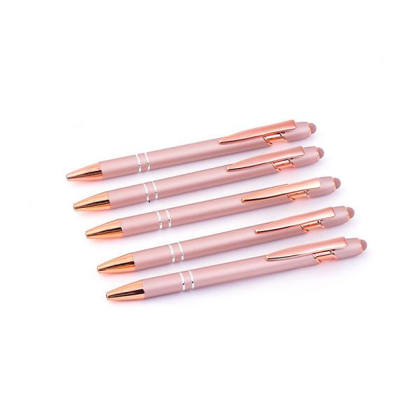Quality Gel-Ink Ball Pen With Rose Gold Rose Pink Advertising Ballpoint Pen Personalized Gift for sale