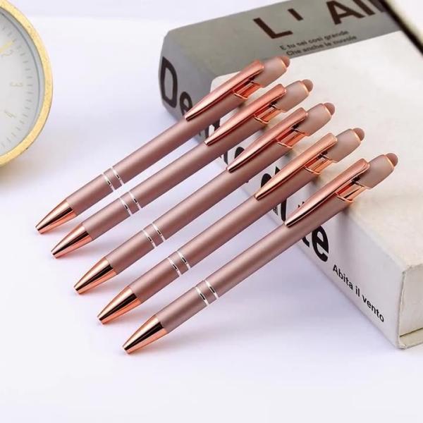 Quality Gel-Ink Ball Pen With Rose Gold Rose Pink Advertising Ballpoint Pen Personalized for sale
