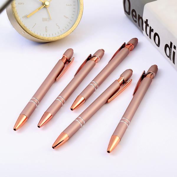 Quality Gel-Ink Ball Pen With Rose Gold Rose Pink Advertising Ballpoint Pen Personalized for sale