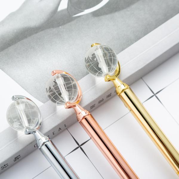 Quality 2022 Style Creative Globe Pen with Custom Metal Logo and Heat Sensitive Erasable for sale