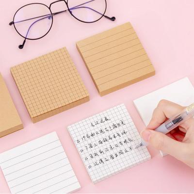 Cina Vintage Vellum Custom Design Brown Kraft carta stampata Memorandum Sticky Pad per l'acquisto in vendita