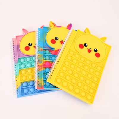 Cina Popolare A5 Cute Animal Pattern Silicone Colorato Push Sensory Bubble Fidget Pop Notebook Per Bambini in vendita