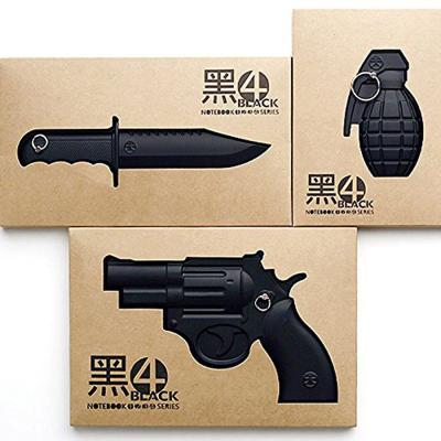 Cina Notebook di caratteri personalizzati in nero Universale per la scrittura Pistola Coltello tattico Carta di copertina rigida Notebook in vendita