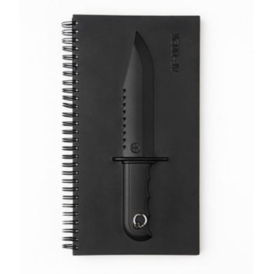 Cina Notebook di caratteri personalizzati in nero Universale per la scrittura Pistola Coltello tattico Carta di copertina rigida Notebook in vendita