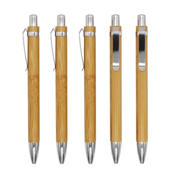 Quality Customizable Logo Bamboo Ballpoint Pen for Business Office and Recyclable Advertising for sale