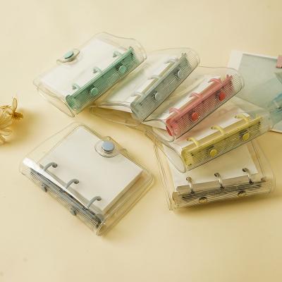 Cina Personalizzazione Cute 3 buchi foglia sciolta Riempire Notebook Cover Mini PVC File Folder Portable in vendita
