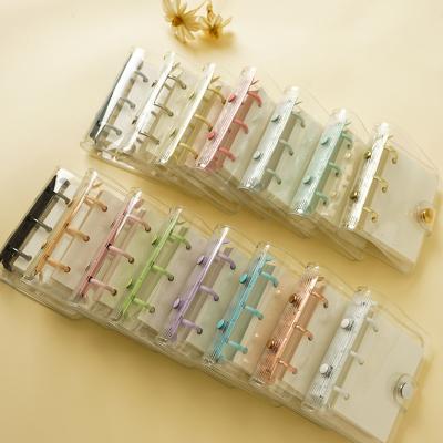 Cina Personalizzazione Cute 3 buchi foglia sciolta Riempire Notebook Cover Mini PVC File Folder Portable in vendita