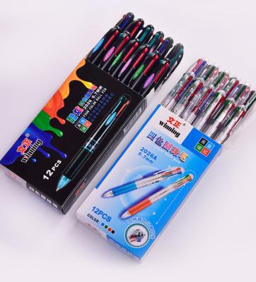 Cina OEM/ODM accettabile 4 colori 0,7 mm penne di plastica trasparenti per ufficio in vendita